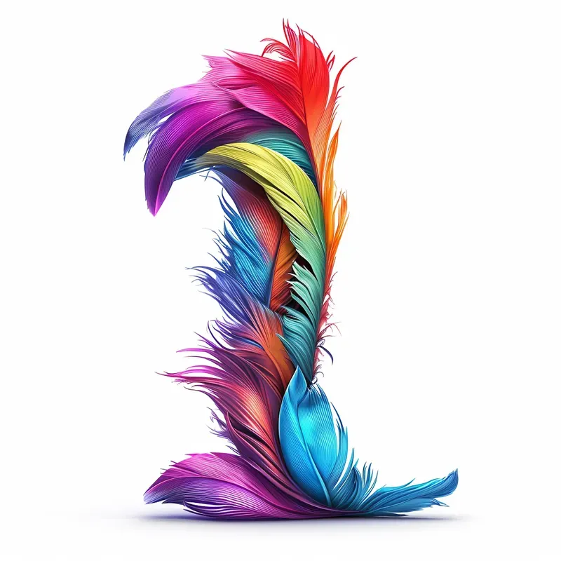 Alphabet Text Feather Letters And Numbers Midjourney Prompt | PromptBase