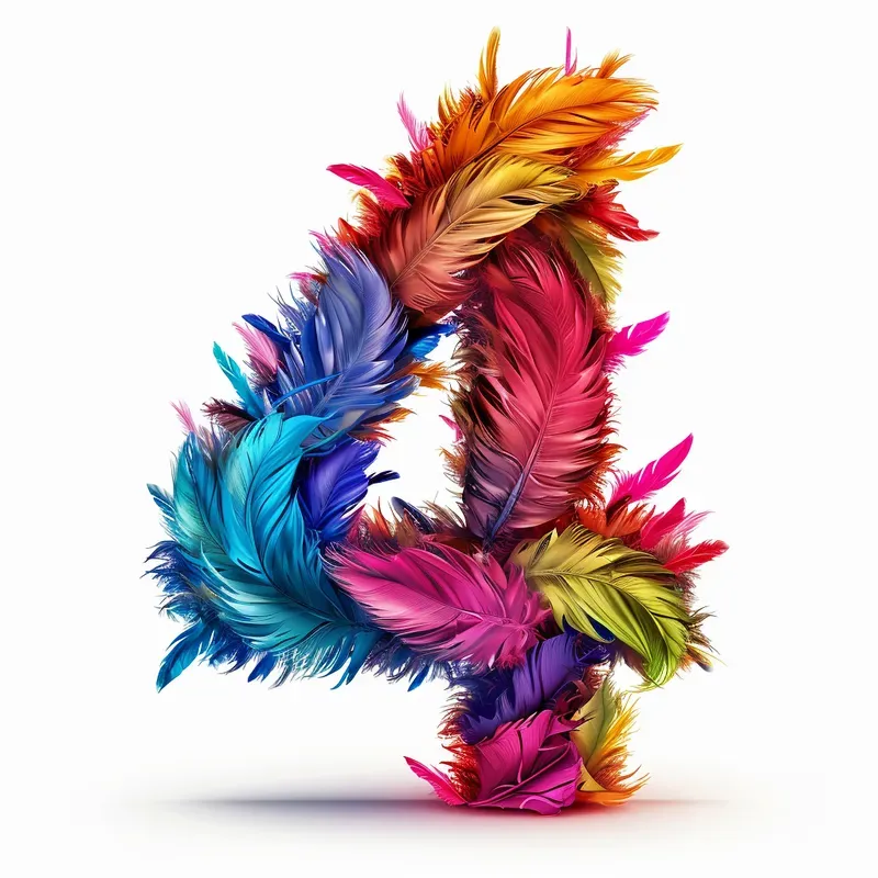 Alphabet Text Feather Letters And Numbers Midjourney Prompt | PromptBase