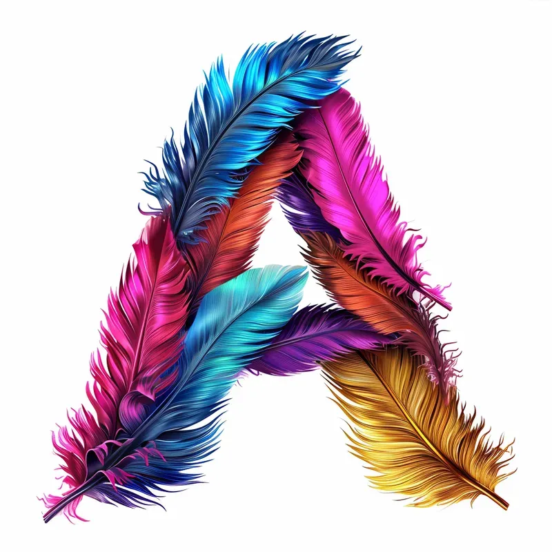 Alphabet Text Feather Letters And Numbers Midjourney Prompt | PromptBase
