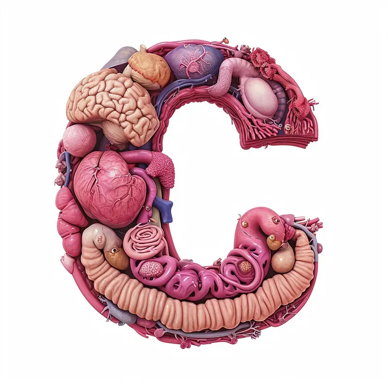 Alphabet Human Organs Letters Numbers Midjourney Prompt | PromptBase