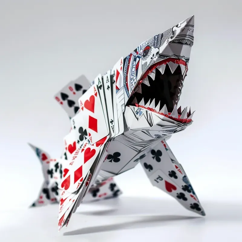 3D Objects Made Of Playing Cards Midjourney Prompt | PromptBase