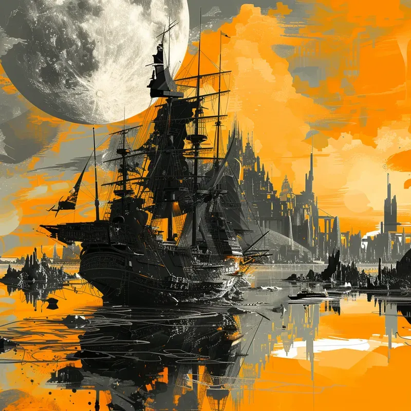 Surreal Minimalist Futuristic Vectors Midjourney Prompt | PromptBase