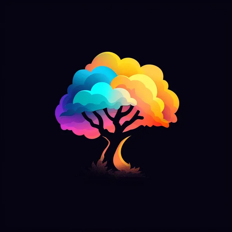 Simple Minimalist Colorful Logos Midjourney Prompt | PromptBase