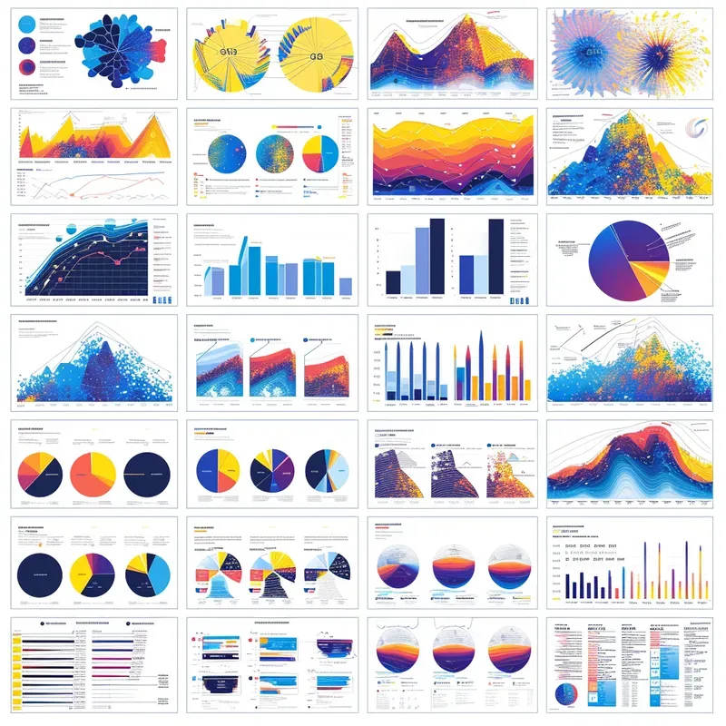 Vector Colorful Infographic Charts Midjourney Prompt | PromptBase
