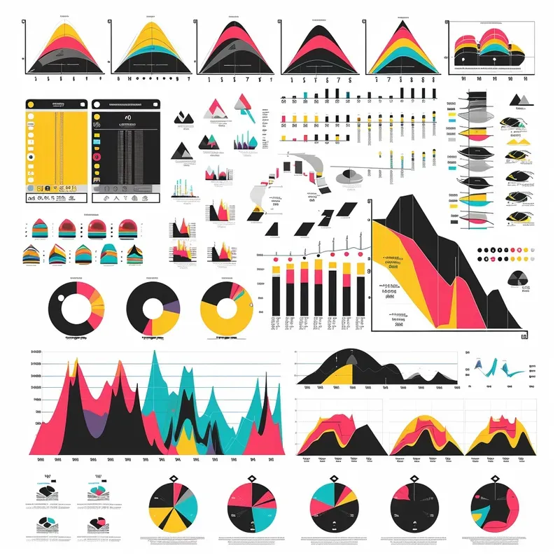 Vector Colorful Infographic Charts Midjourney Prompt | PromptBase