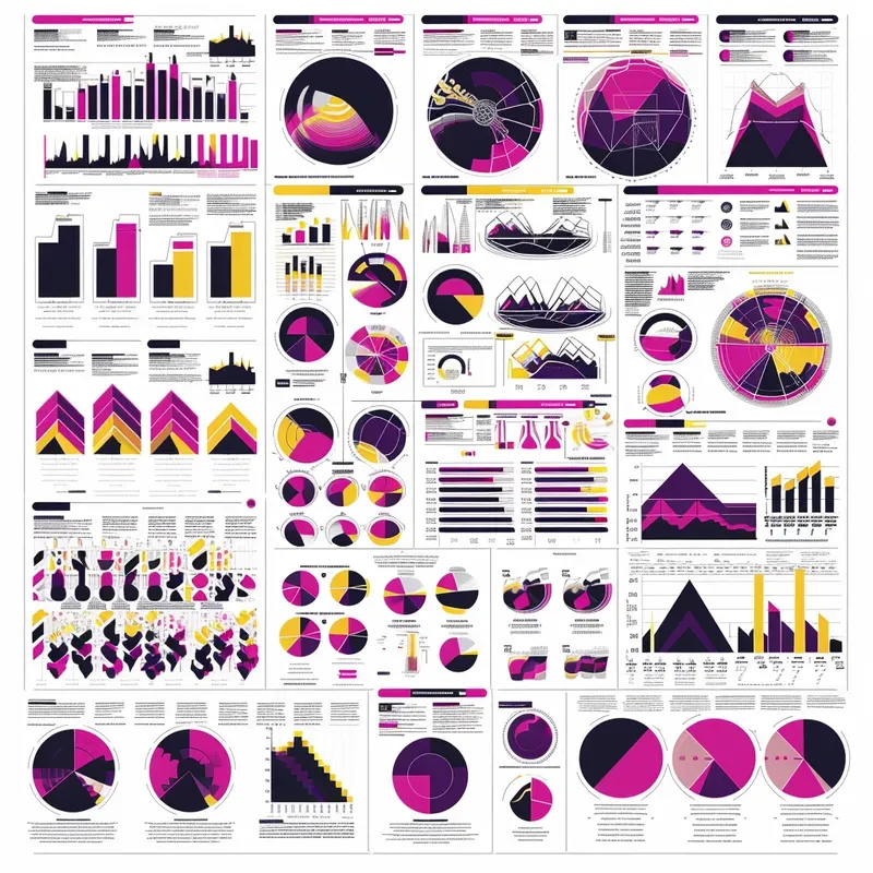 Vector Colorful Infographic Charts Midjourney Prompt | PromptBase