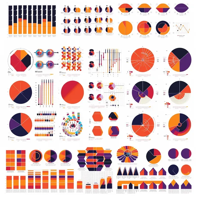 Vector Colorful Infographic Charts Midjourney Prompt | PromptBase
