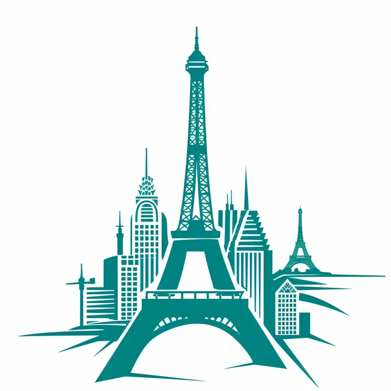 Famous Landmarks Minimalist Stock Logos Midjourney Prompt | PromptBase