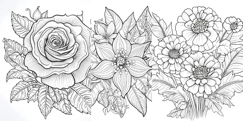 Real Flower Coloring Pages [2025]
