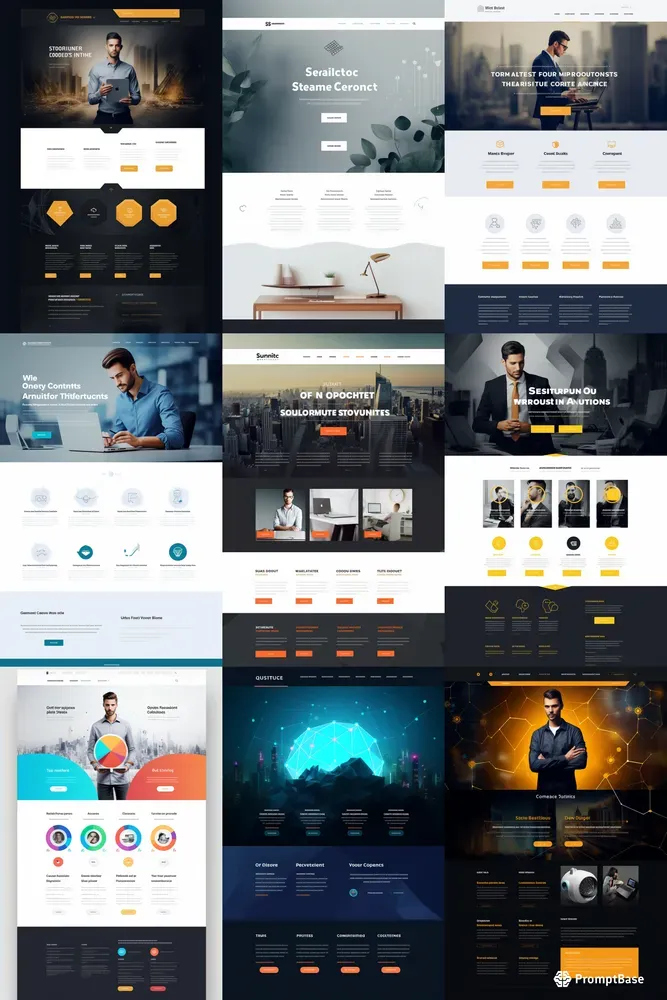 Professional Website Designs Midjourney Prompt | PromptBase