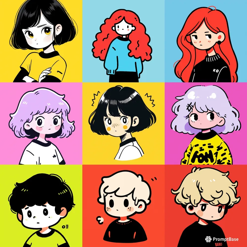 Cartoon Headshots Midjourney Prompt | PromptBase