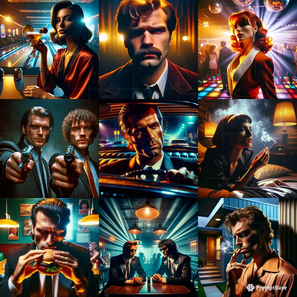 Pulp Fiction Style Posters DALL·E Prompt | PromptBase