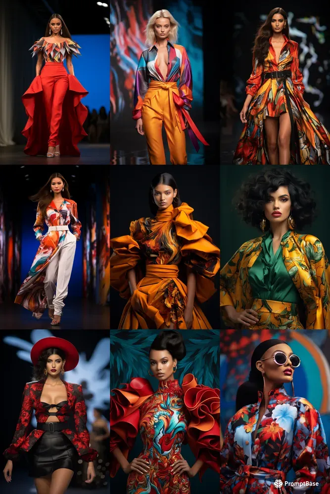 Fashion Forward Captoring Bold Models I Midjourney Prompt | PromptBase