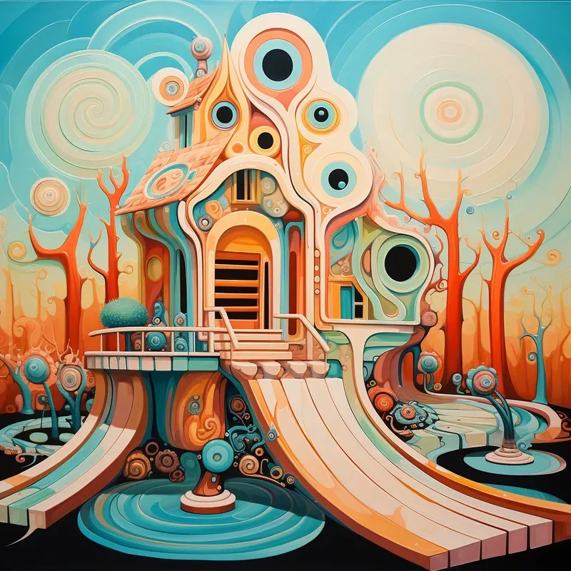 Kids Illustrations Psychedelic Folk Art Midjourney Prompt | PromptBase