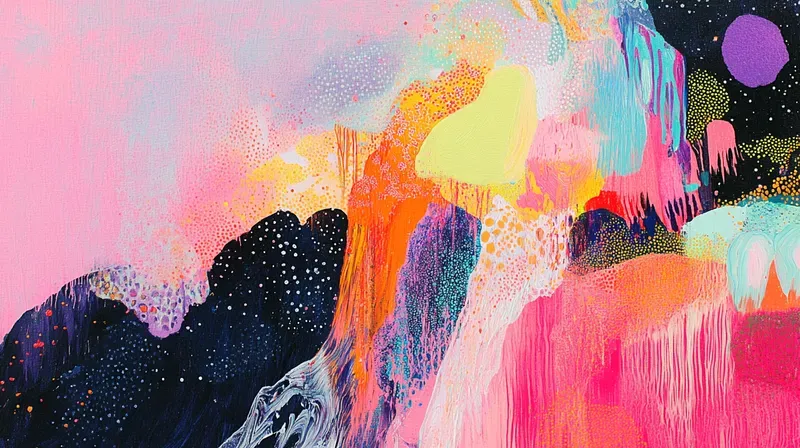 Bold Saturated Paint Splatter Patterns Midjourney Prompt | PromptBase