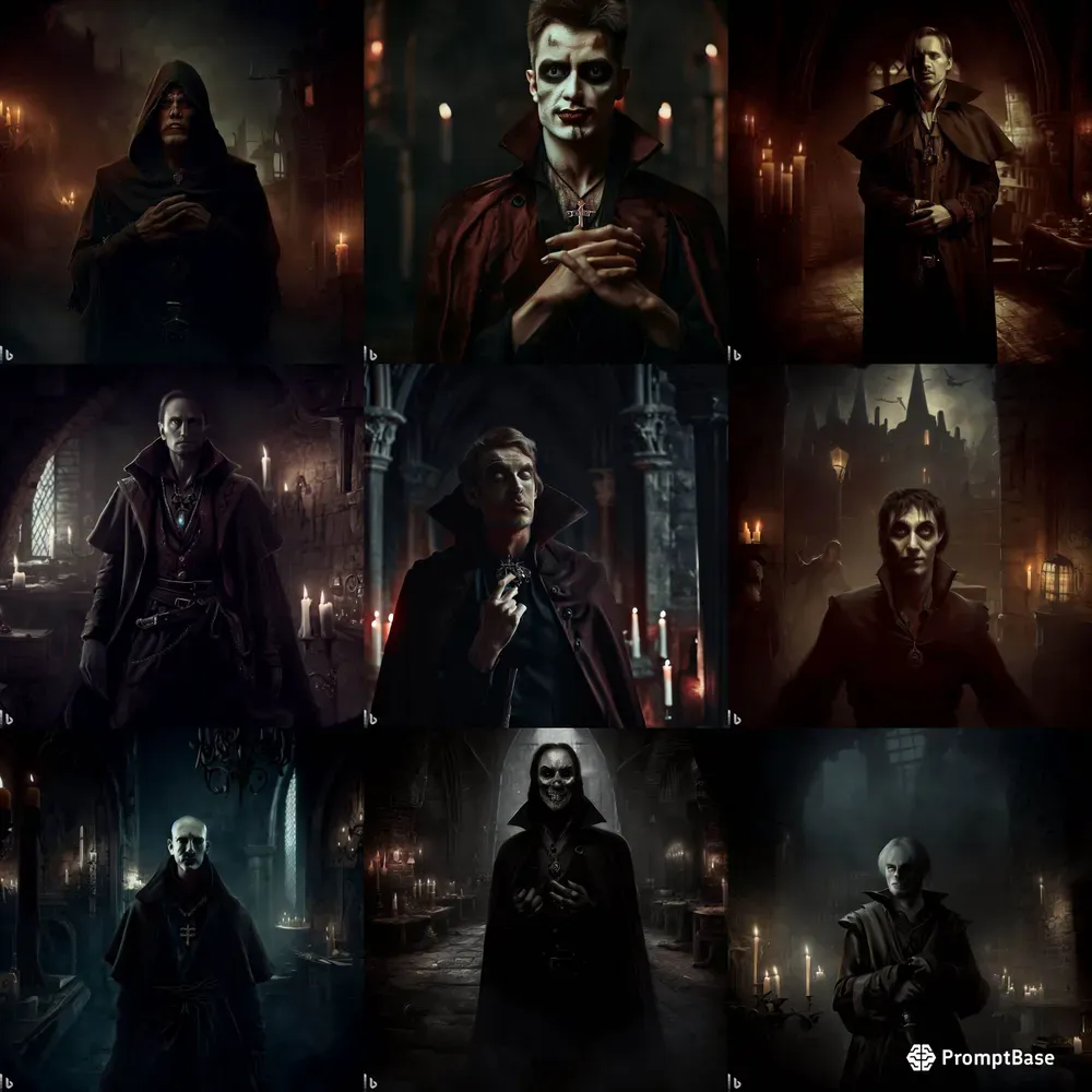 Mysterious Vampires In A Medieval Town Midjourney Prompt | PromptBase