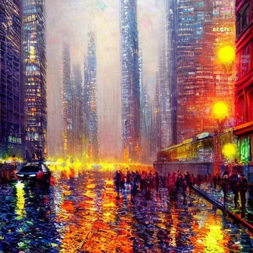 Cityscape Paintings Prompt | PromptBase