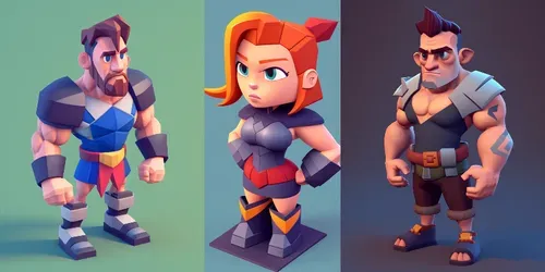 Clash Of Clans Style 3D Characters Midjourney Prompt | PromptBase