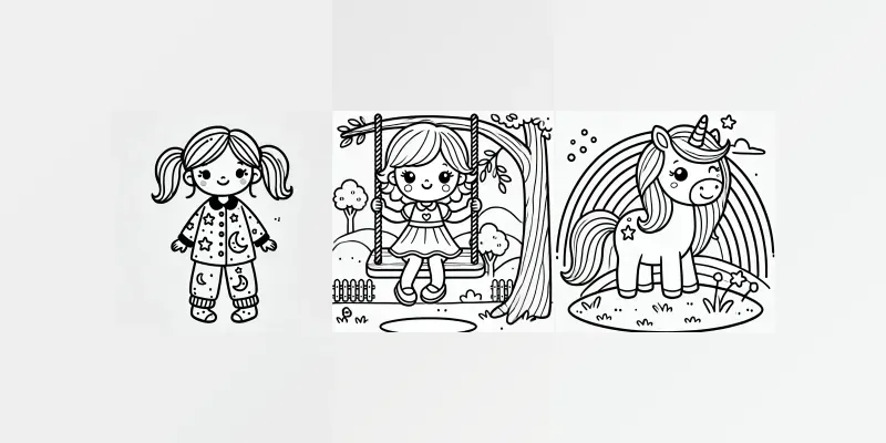 Simple Toddler Coloring Pages DALL·E Prompt | PromptBase