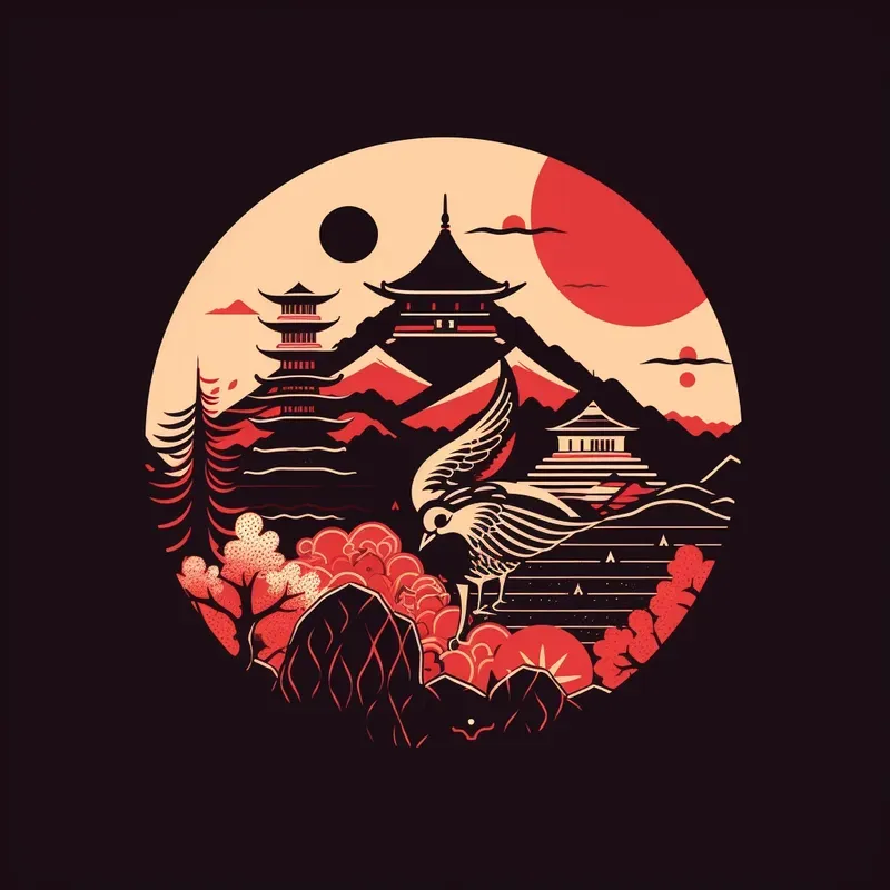 Japanese Spirits In Logos Midjourney Prompt | PromptBase