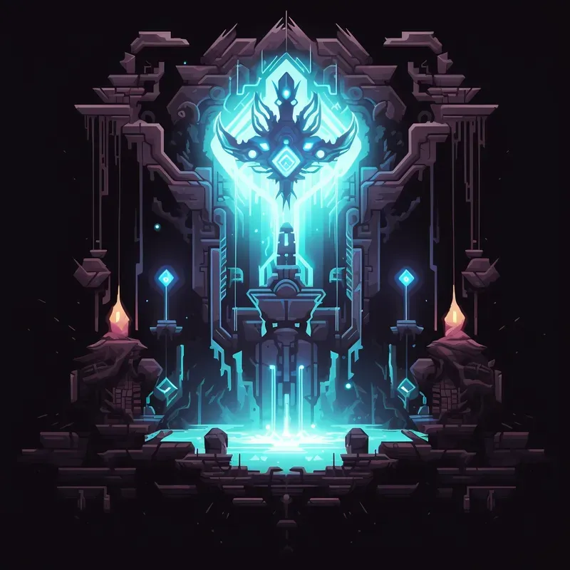 Pixel Magic Items In Video Game Style Midjourney Prompt | PromptBase