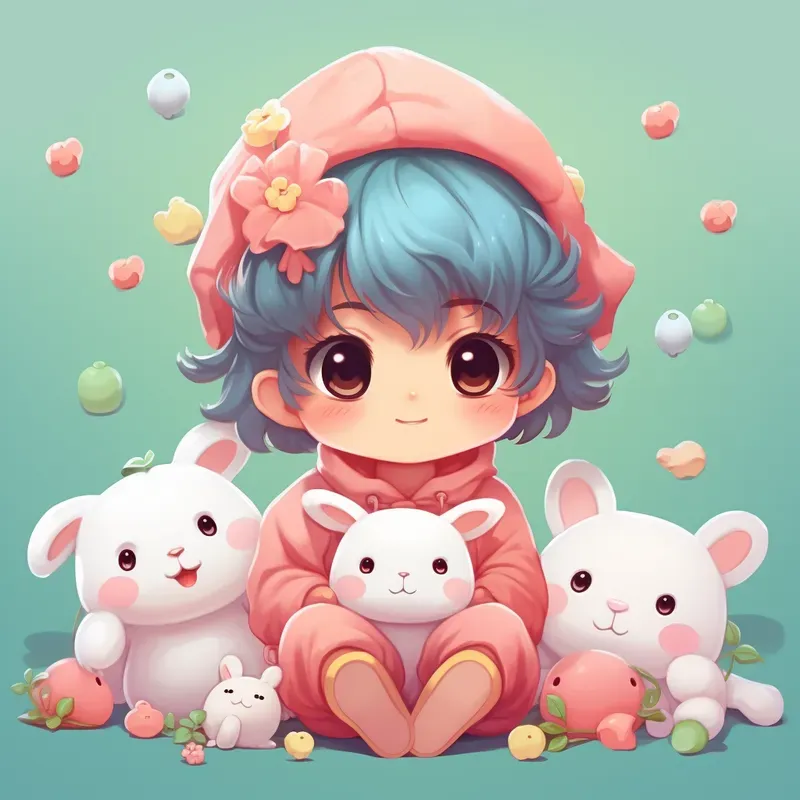 Kawaii Manga Pastel Characters Midjourney Prompt | PromptBase