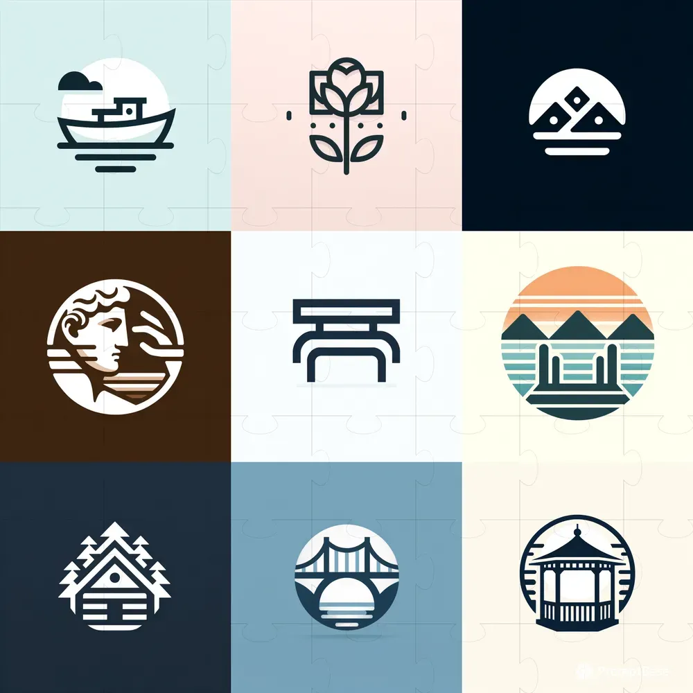 Minimalist Object Logos DALL·E Prompt | PromptBase