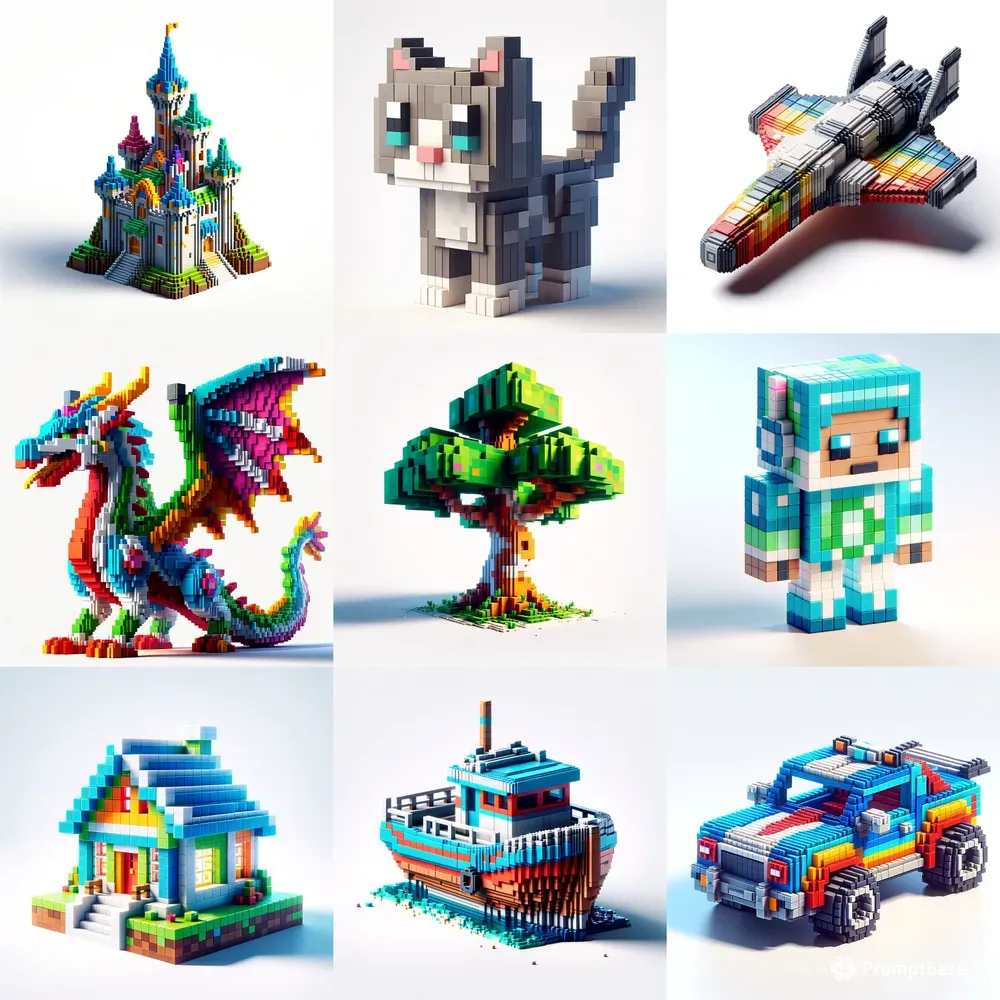 3D Minecraft Objects DALL·E Prompt | PromptBase