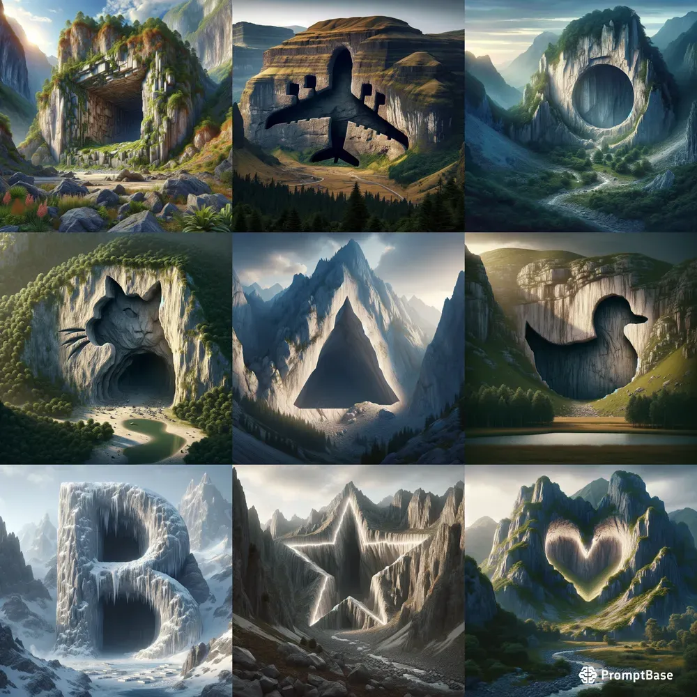 Shapespecific Cave Designs DALL·E Prompt | PromptBase