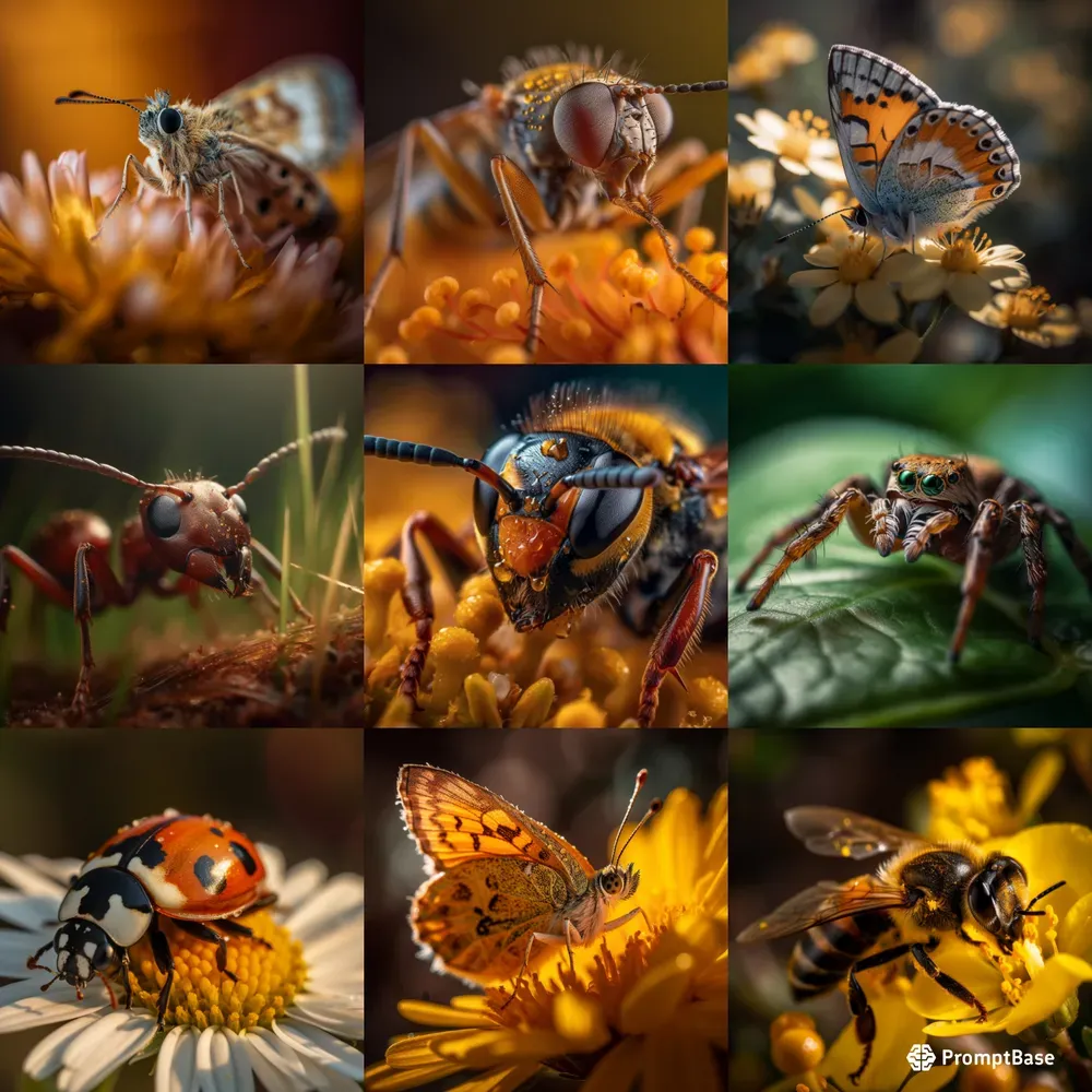 Insect Cinematic Photography Close-up Midjourney Prompt | PromptBase
