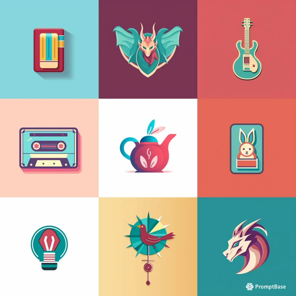 Scrapbook Art Logos Midjourney Prompt | PromptBase