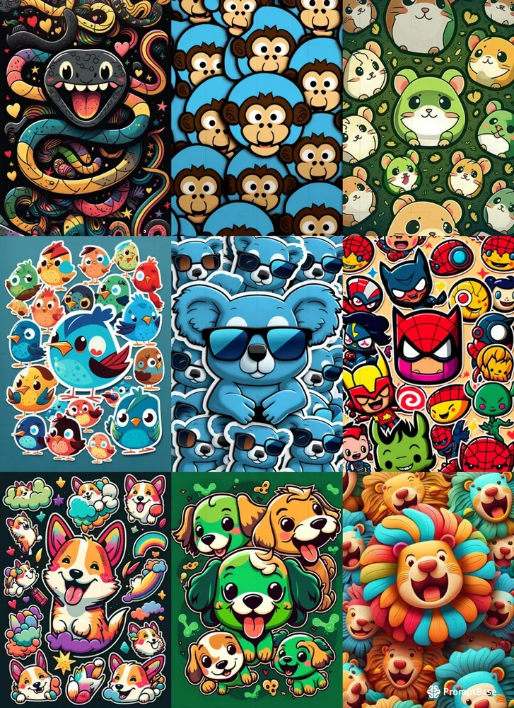 Colorful Animal Patterns Midjourney Prompt | PromptBase