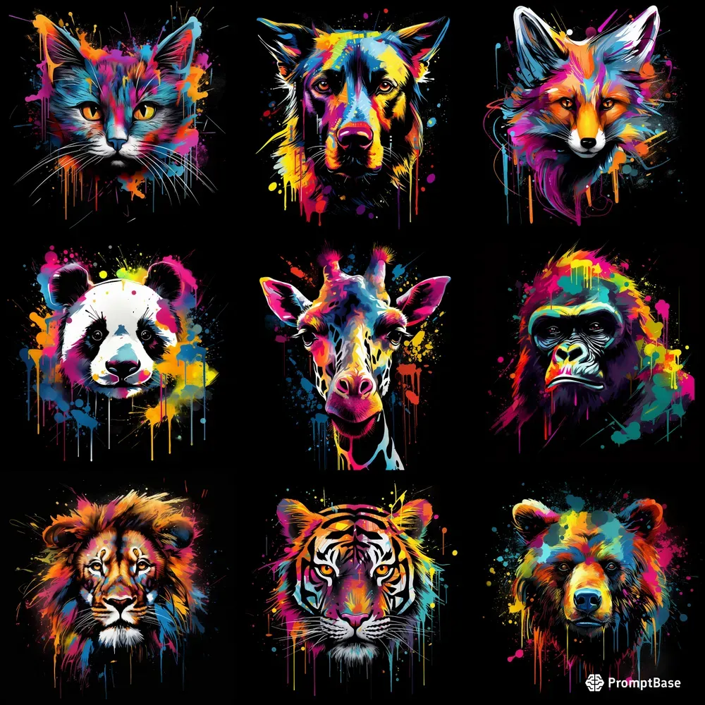 Graffiti Animal Spray Paint Abstract Art Midjourney Prompt | PromptBase