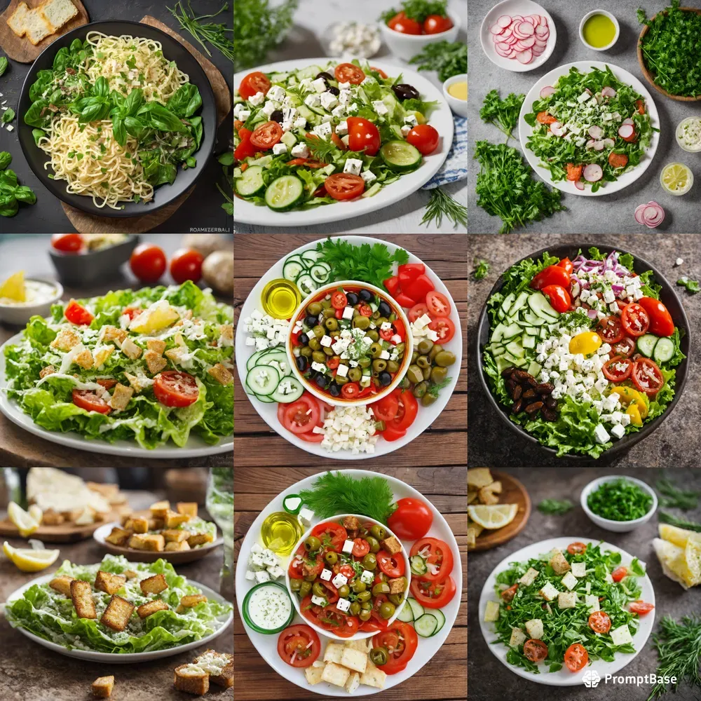 Cooking Creativities With Salads Stable Diffusion Prompt | PromptBase