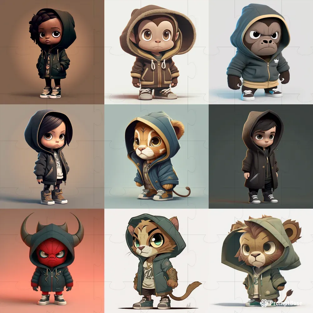 Cute And Cool 2D Disney Art Midjourney Prompt | PromptBase