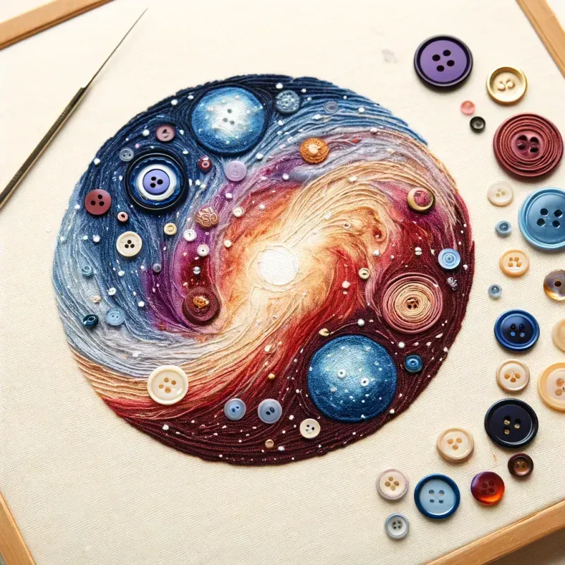 Bright Button Embroidery Designs DALL·E Prompt | PromptBase