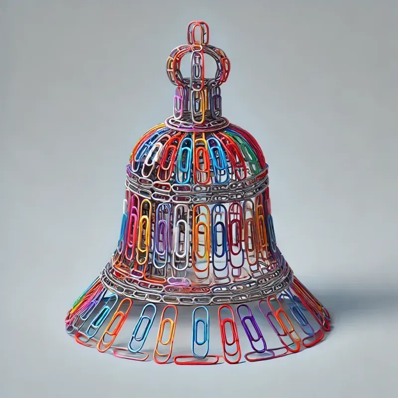 Unusual Art Objects Made Of Paper Clips DALL·E Prompt | PromptBase