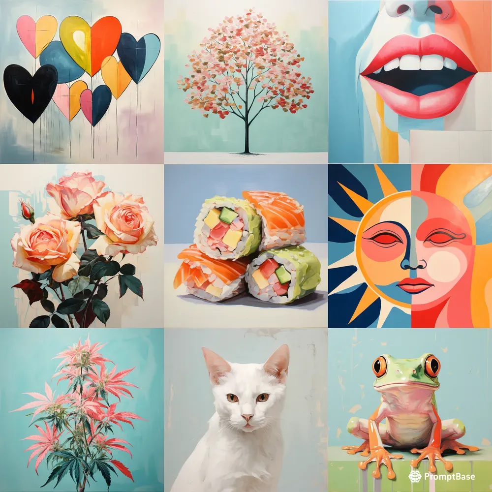 Trendy Pastel Paintings Midjourney Prompt | PromptBase