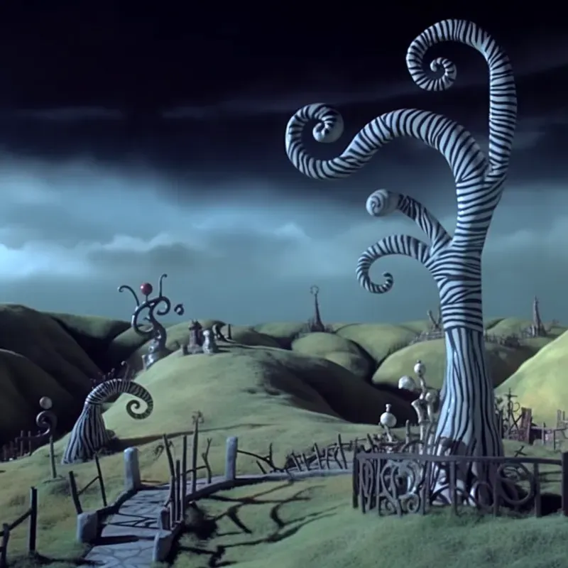 Tim Burton Cartoons Midjourney Prompt | PromptBase