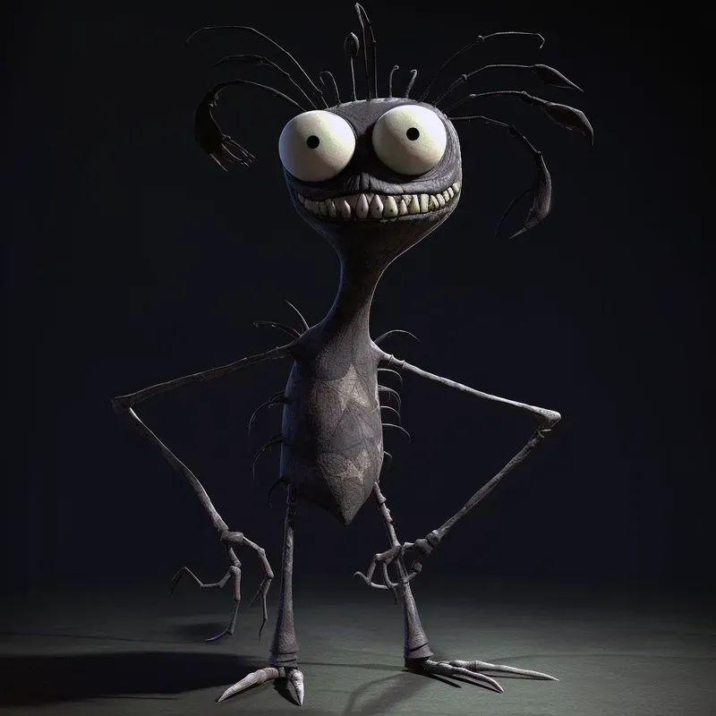Tim Burton Cartoons Midjourney Prompt | PromptBase