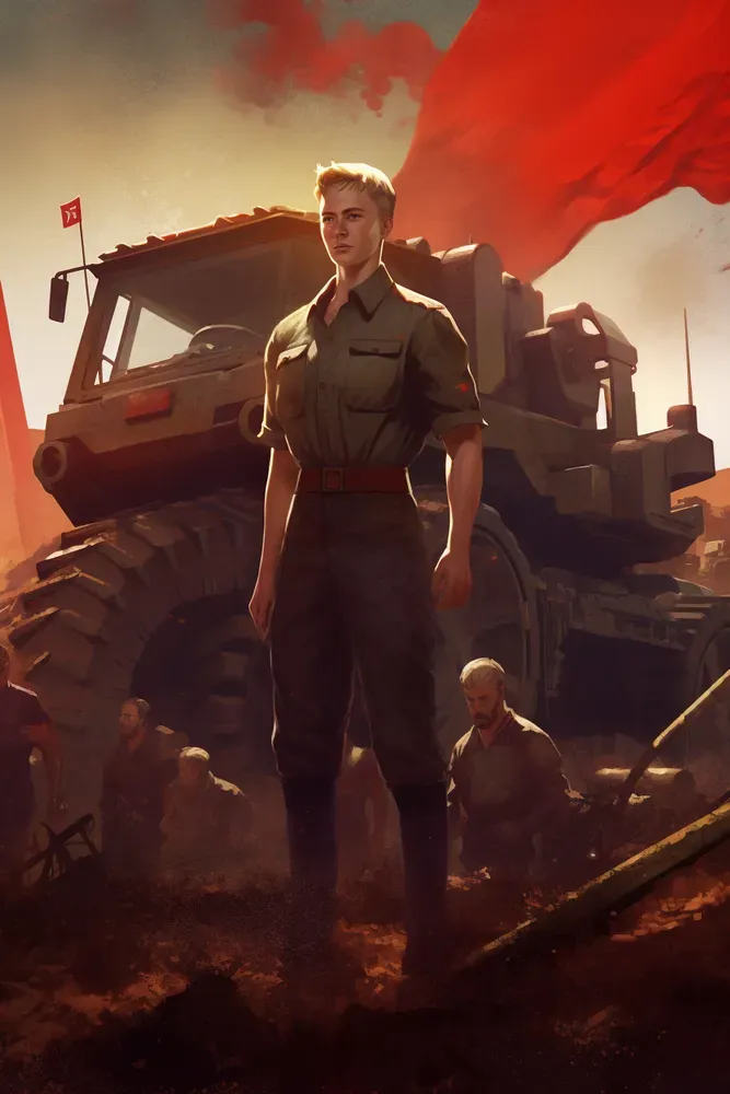 Futuristic Soviet Propagandas Midjourney Prompt | PromptBase