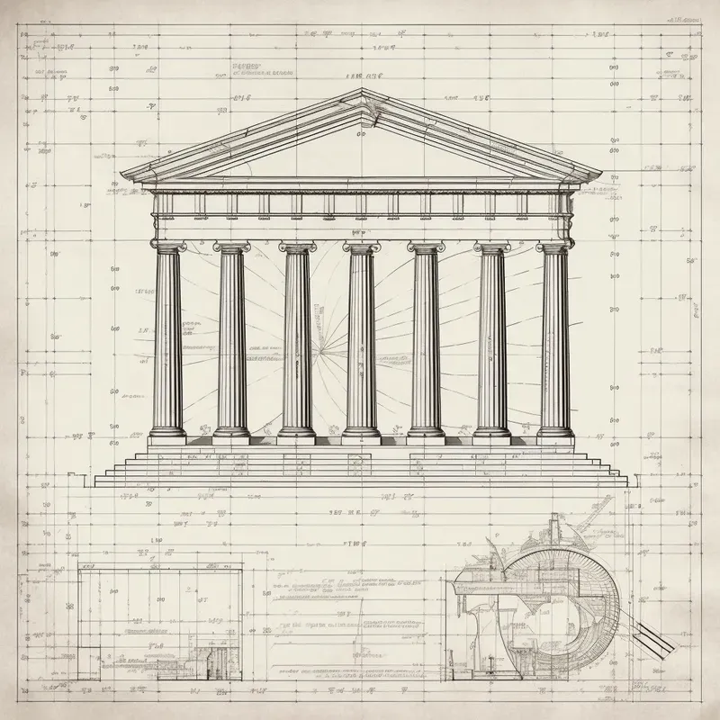 Architectural Plans Of Monuments Midjourney Prompt | PromptBase