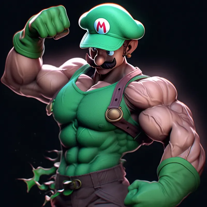 Cartoon Muscular Bodybuilder Hero Midjourney Prompt | PromptBase