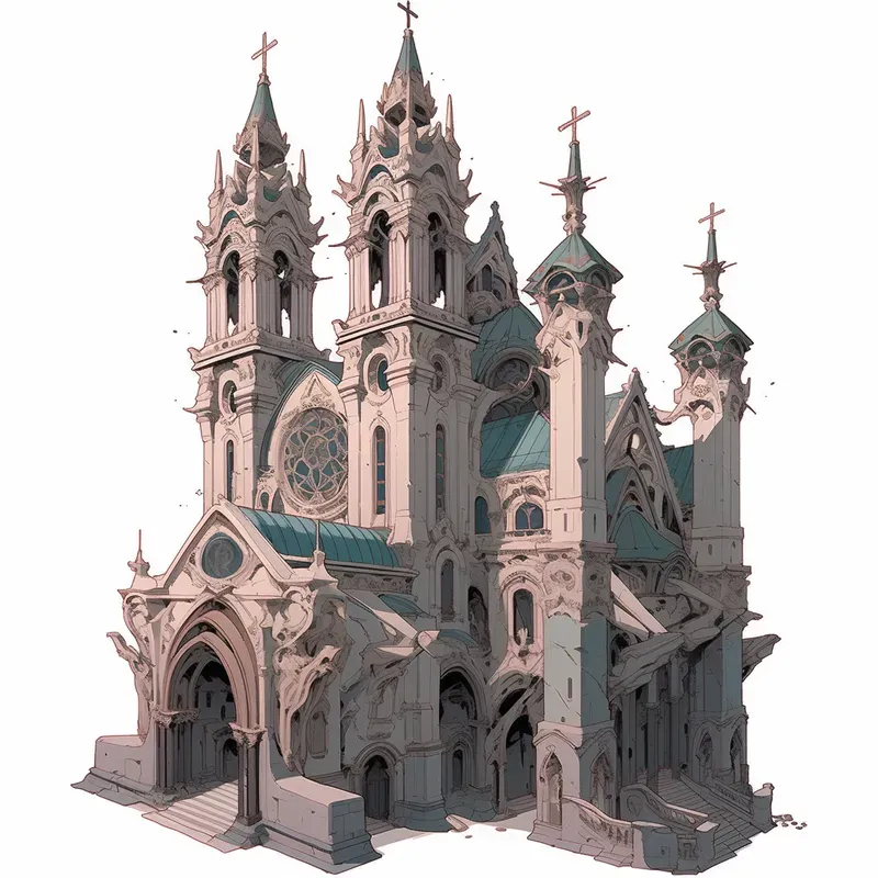 Anime Inspired RPG Building Designs Midjourney Prompt | PromptBase