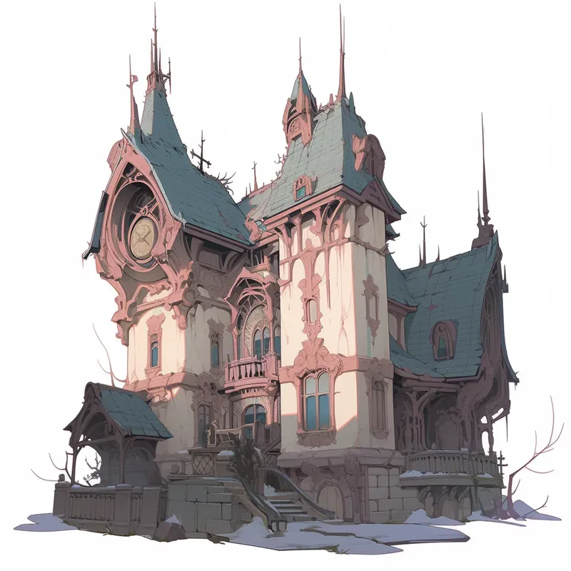 Anime Inspired RPG Building Designs Midjourney Prompt | PromptBase