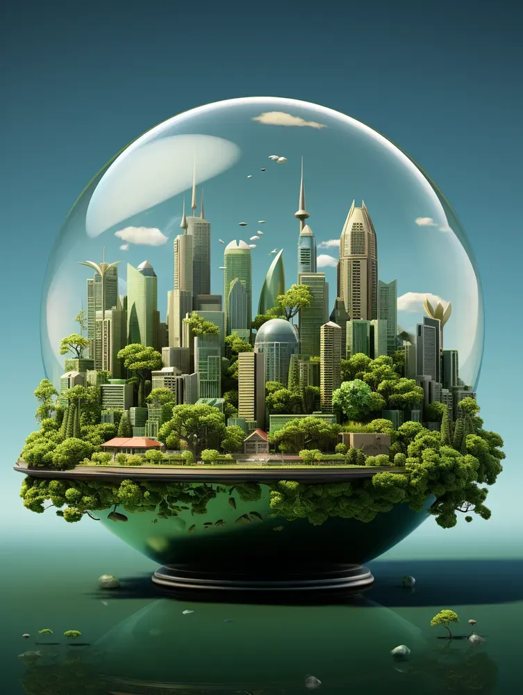 Environmental Sustainability Pictures Midjourney Prompt | PromptBase