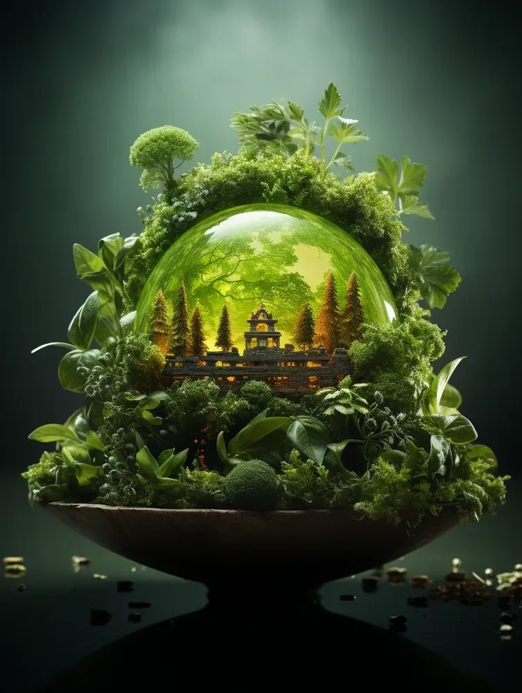 Environmental Sustainability Pictures Midjourney Prompt | PromptBase