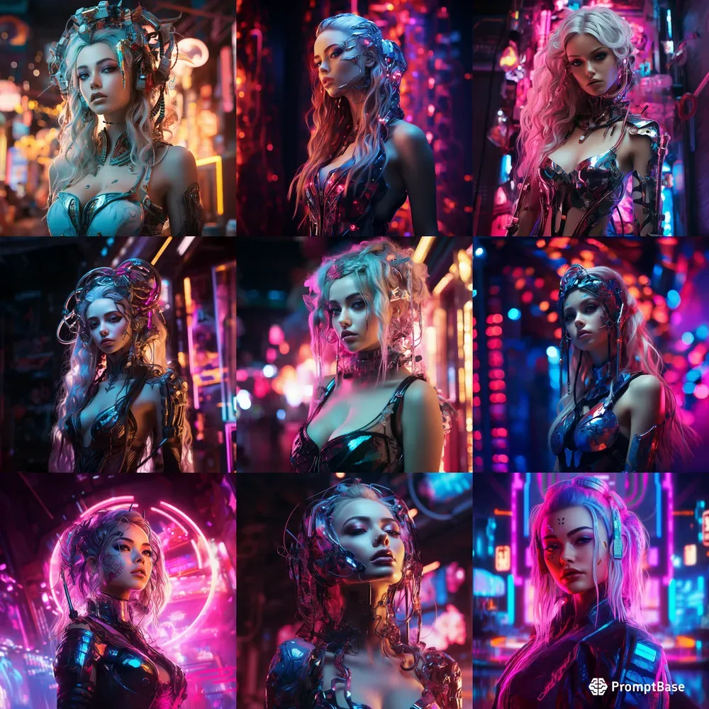 Cyber Girls Midjourney Prompt | PromptBase