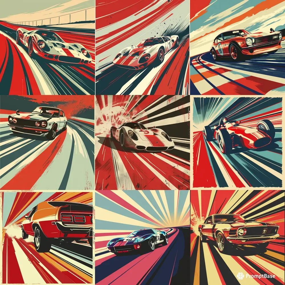 Pop Art Car Posters Midjourney Prompt | PromptBase
