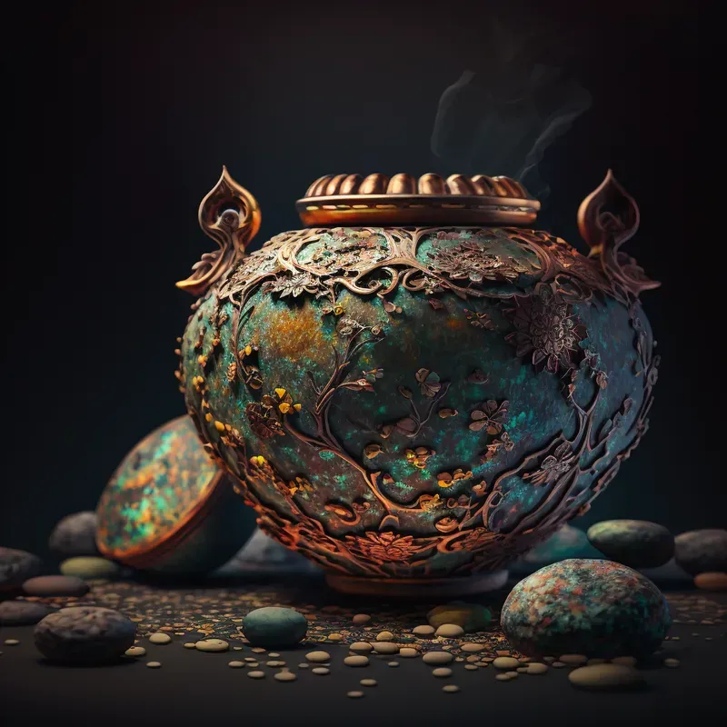 Alien Pottery Midjourney Prompt | PromptBase